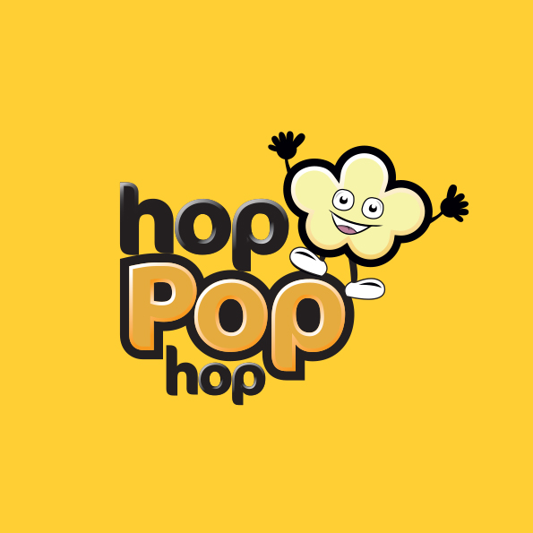 Creation packaging Pop Corn pour la marque Hop Pop Hop
